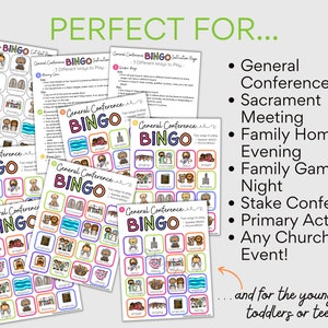 General Conference Activities for Kids | Oct 2025 Conference BINGO ...