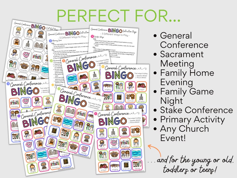 General Conference Activities for Kids | Oct 2025 Conference BINGO ...