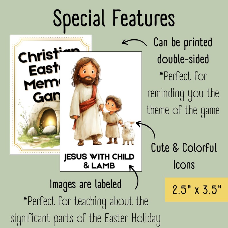 Printable Christian Easter Memory Game, Bible Matching Game for Kids ...