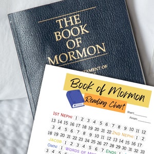 Printable Book of Mormon Reading Chart | Printable Reading Chart | LDS ...