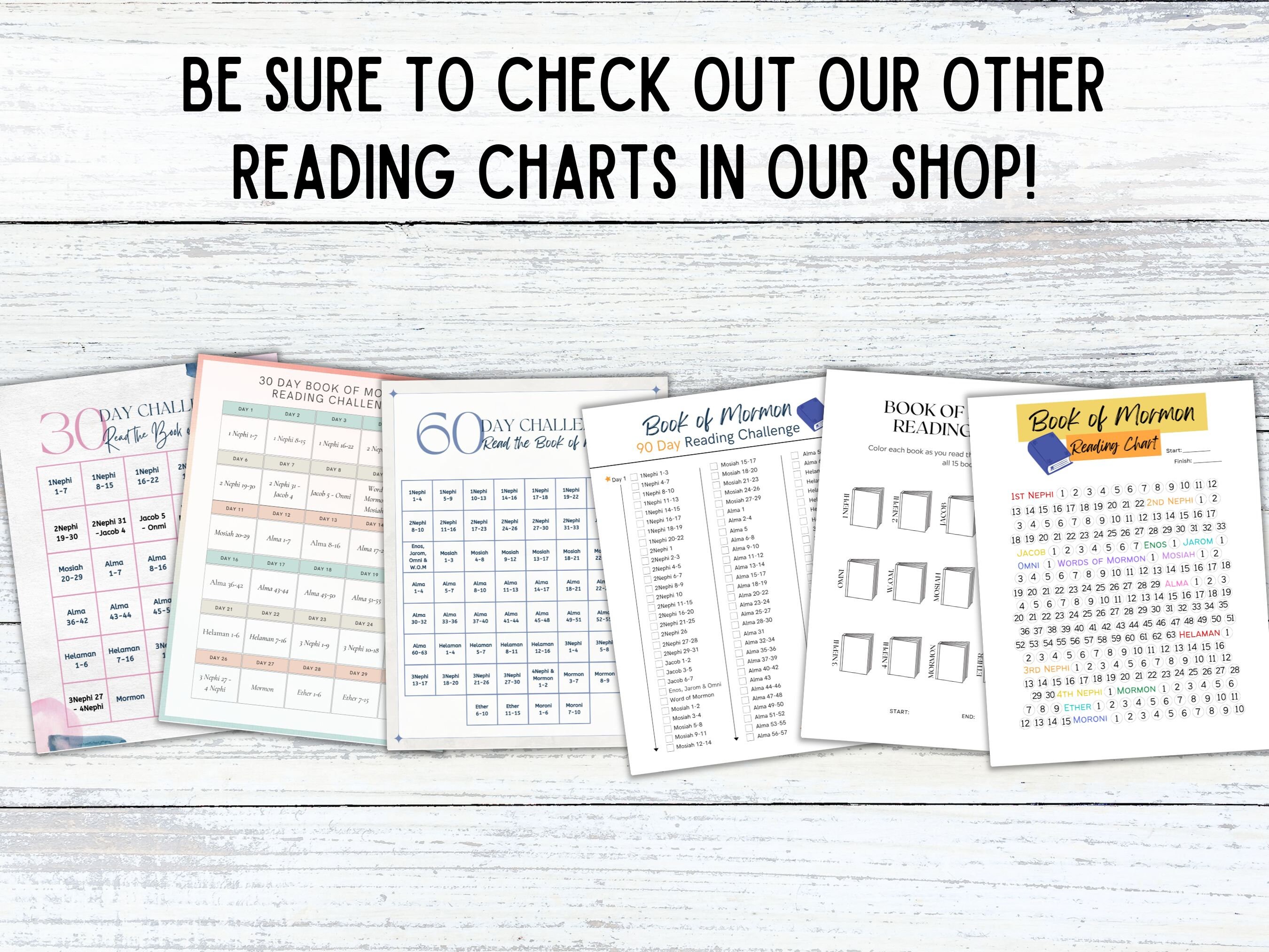 Book of Mormon Reading Chart Bookmark Printable Bookmark for - Etsy