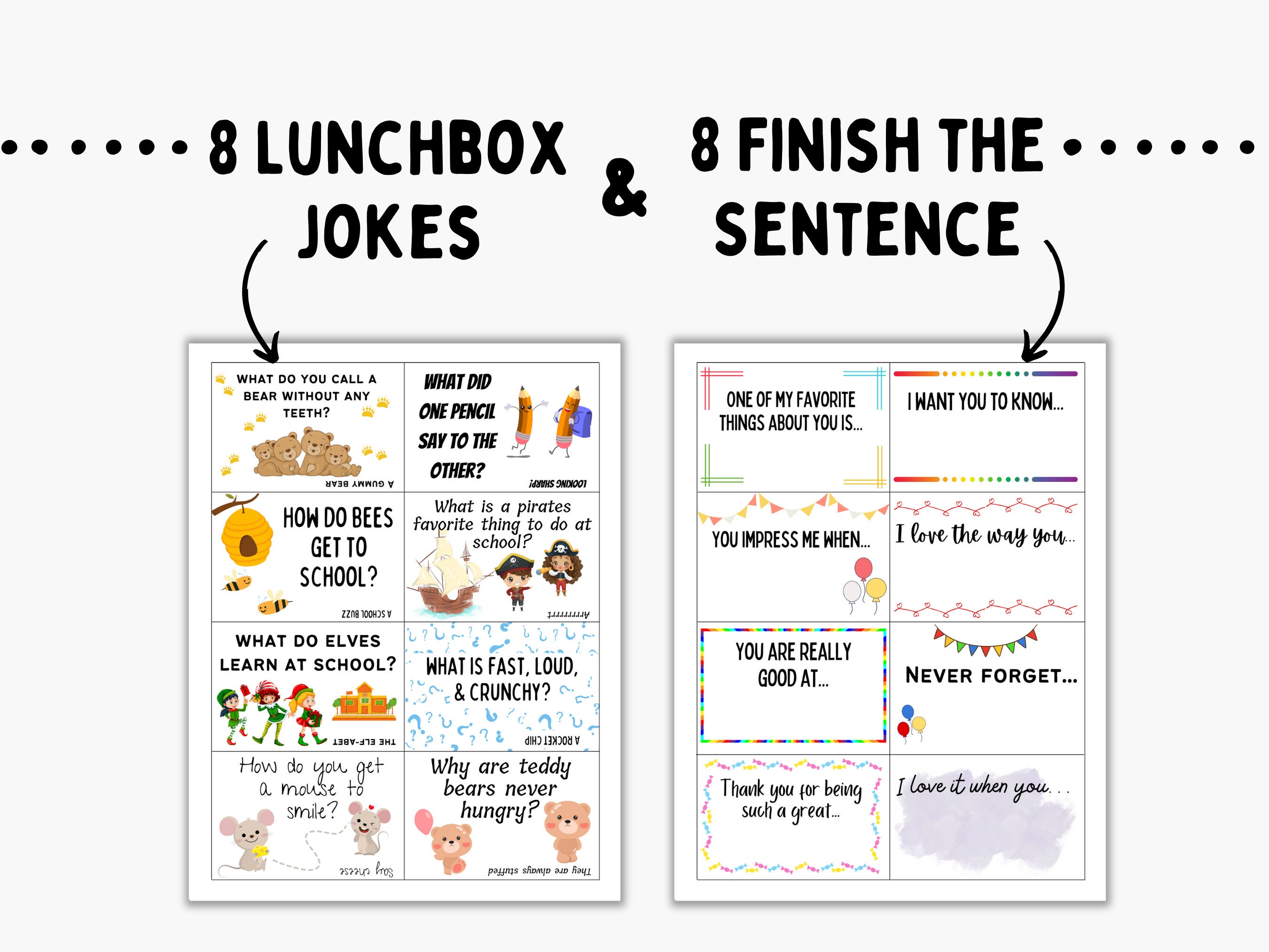 Lunch Box Notes for Kids Mega Pack | Positive Affirmations for Kids ...