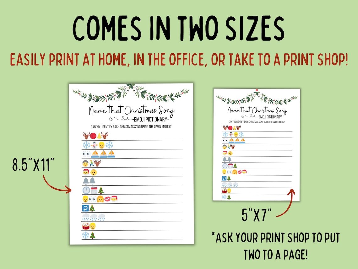 Emoji Pictionary Christmas Party Game Holiday Emoji Quiz Christmas ...