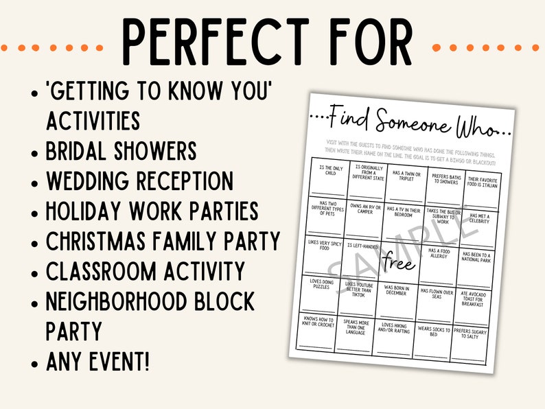 Icebreaker BINGO | Find Someone Who Activity | Getting to Know You ...