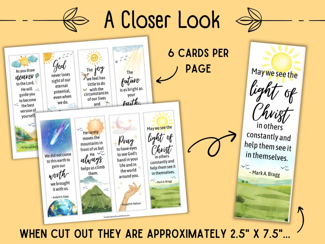 Printable LDS Bookmarks | LDS Quotes, Bible Verses, Book of Mormon ...