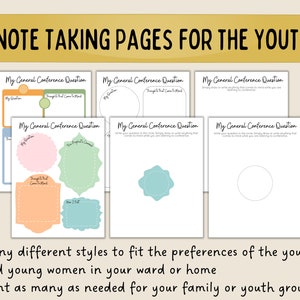General Conference Youth and Adult Activity Pages | Oct 2025 | Note Taking Pages for Teens ...