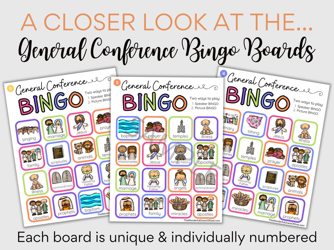 General Conference Activities for Kids April 2024 Conference BINGO ...