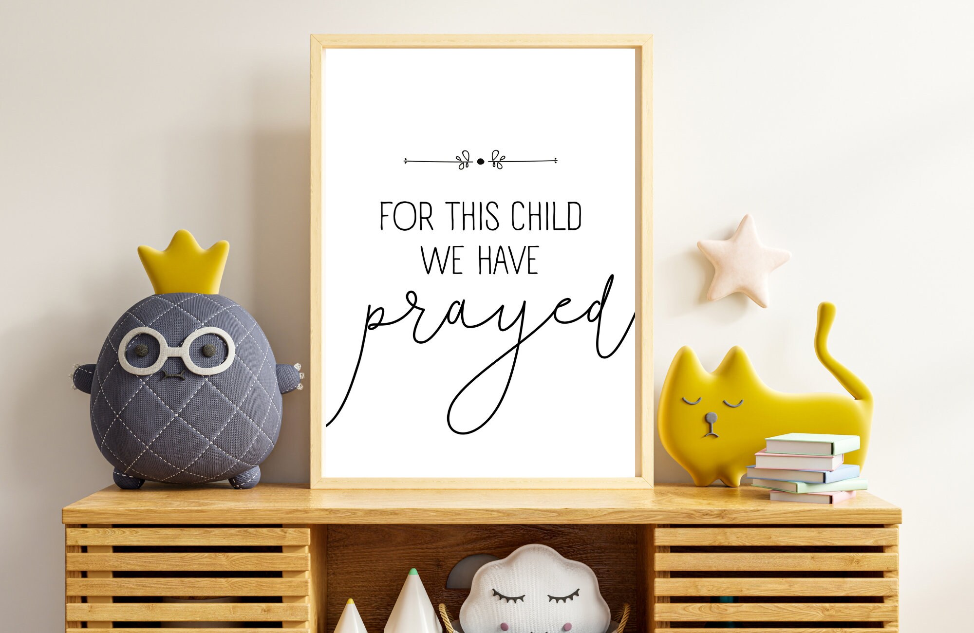 For This Child We Have Prayed Nursery Art Printable Nursery Wall Art ...