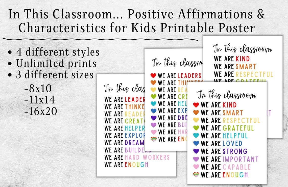 In This Classroom Poster Printable Classroom Decor - Etsy