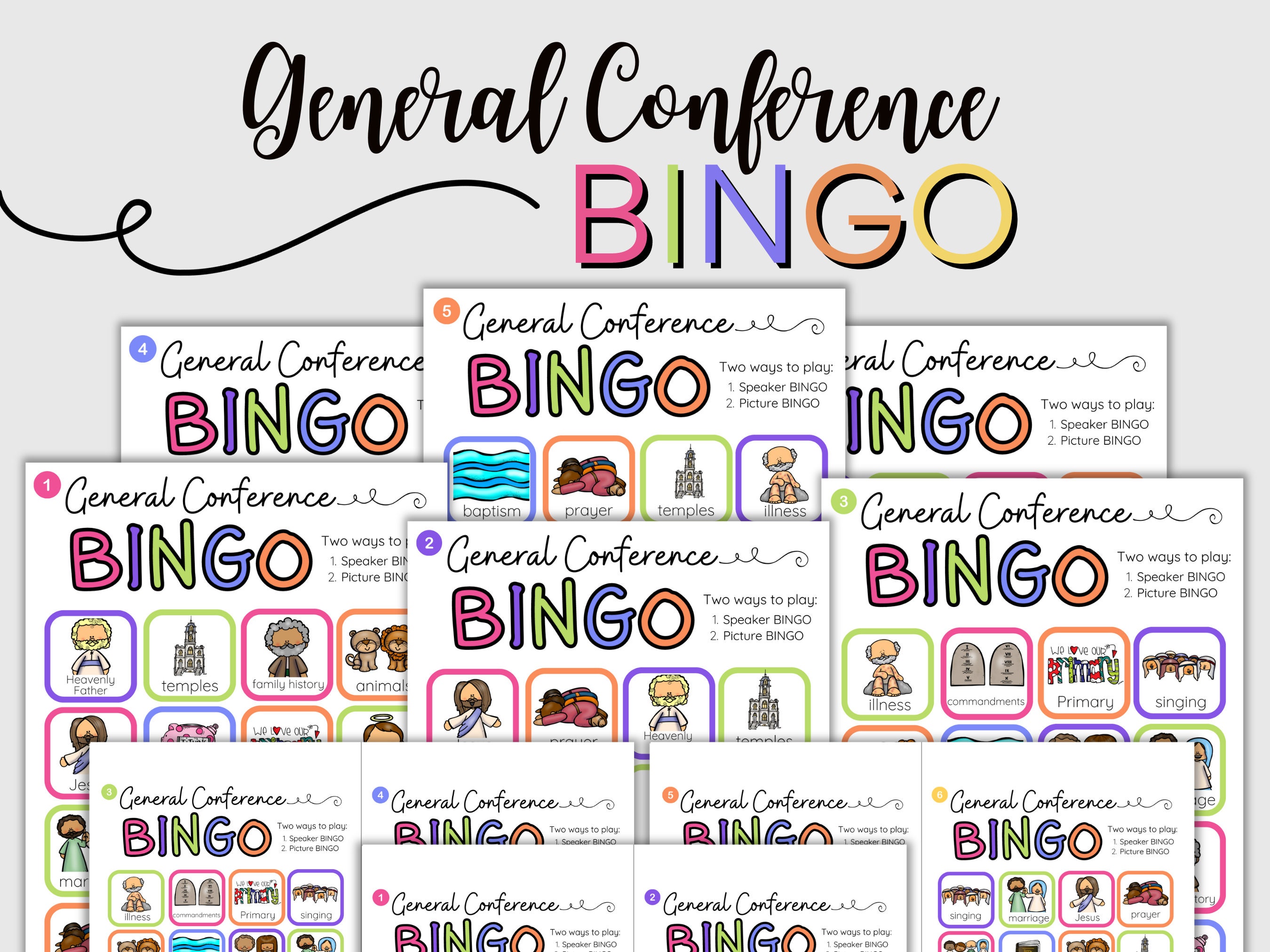 General Conference Activities for Kids | Oct 2025 Conference BINGO ...