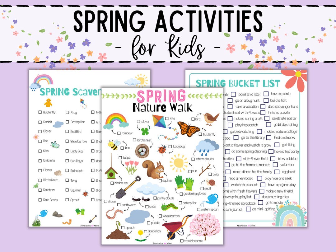 Spring Outdoor Activities for Kids and Families | Spring Scavenger Hunt ...