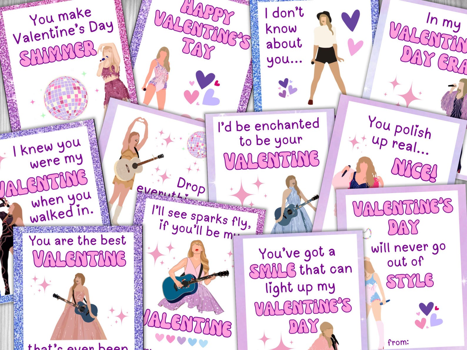 Taylor Valentines Cards | Printable Classroom Valentines | Taylor ...