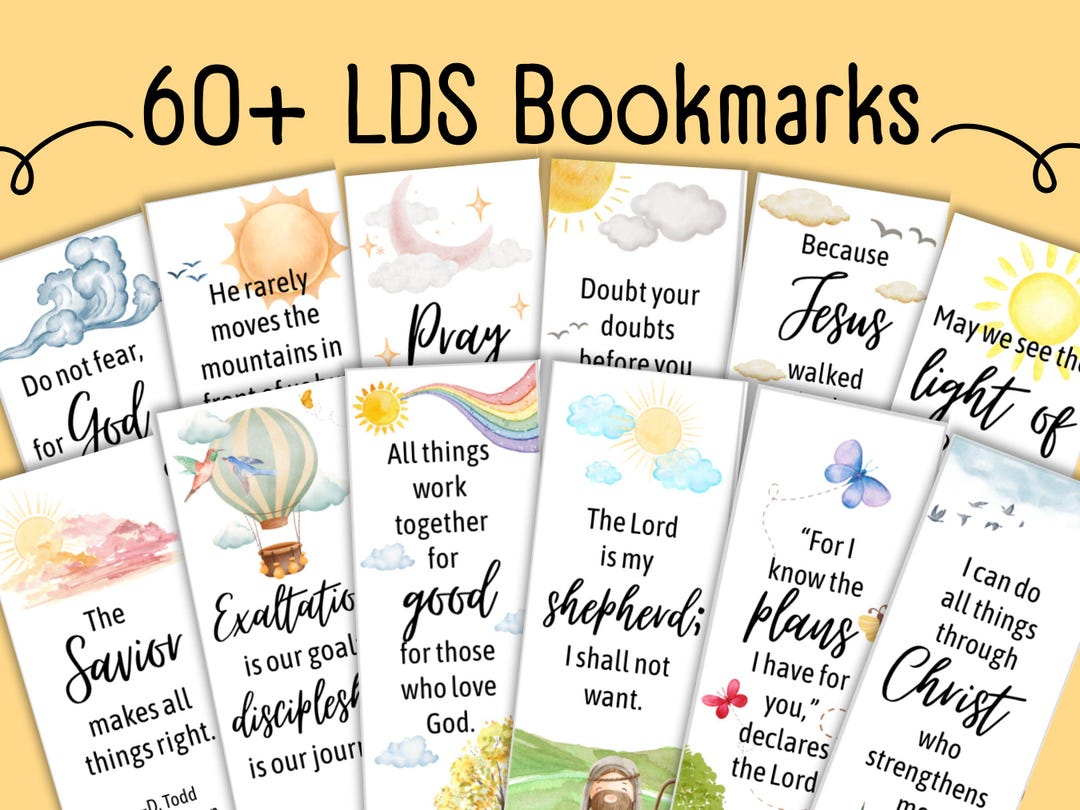 Printable LDS Bookmarks | LDS Quotes, Bible Verses, Book of Mormon ...