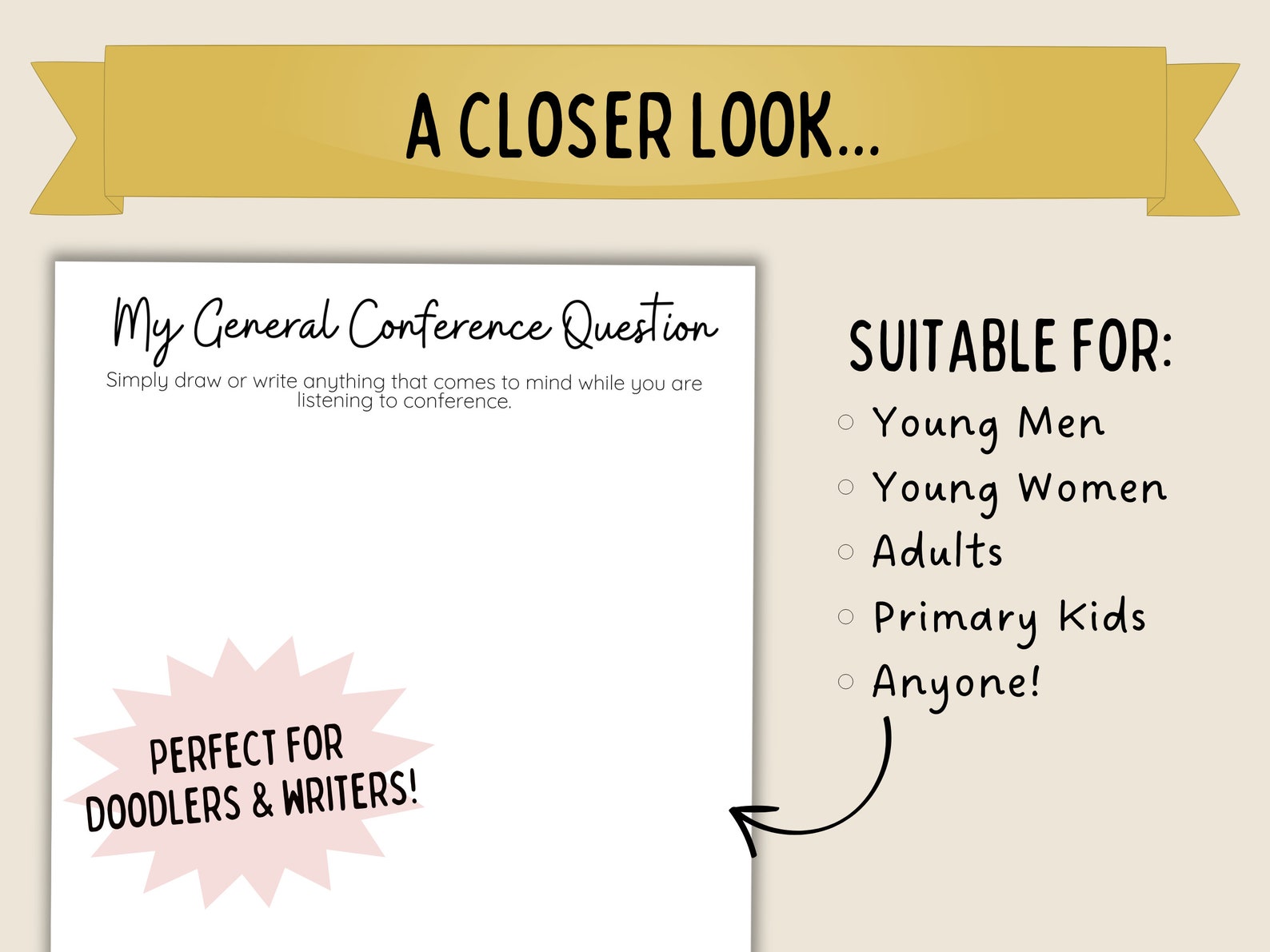 General Conference Youth and Adult Activity Pages | Oct 2025 | Note Taking Pages for Teens ...