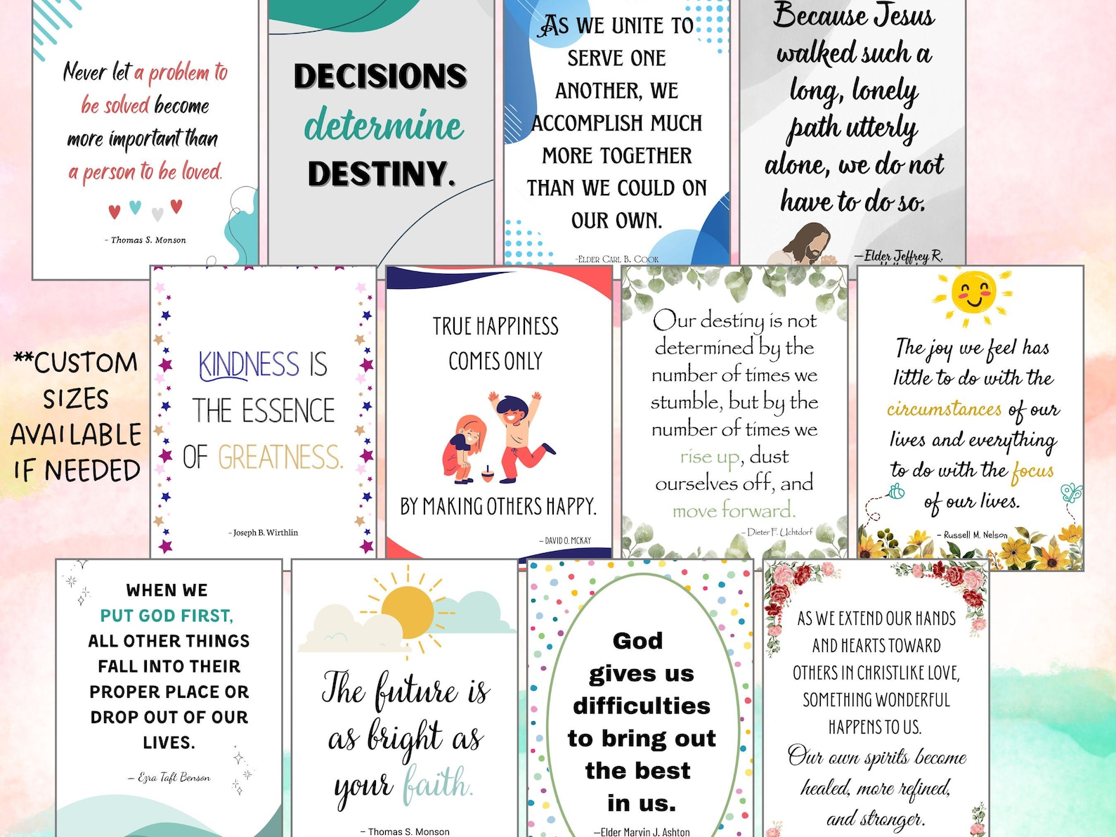 50 Printable LDS Quotes | Inspirational LDS Wall Art | LDS Gifts ...