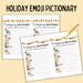 Emoji Pictionary Thanksgiving Party Game | Holiday Emoji Quiz ...