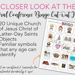 General Conference Activities for Kids | Oct 2025 Conference BINGO ...
