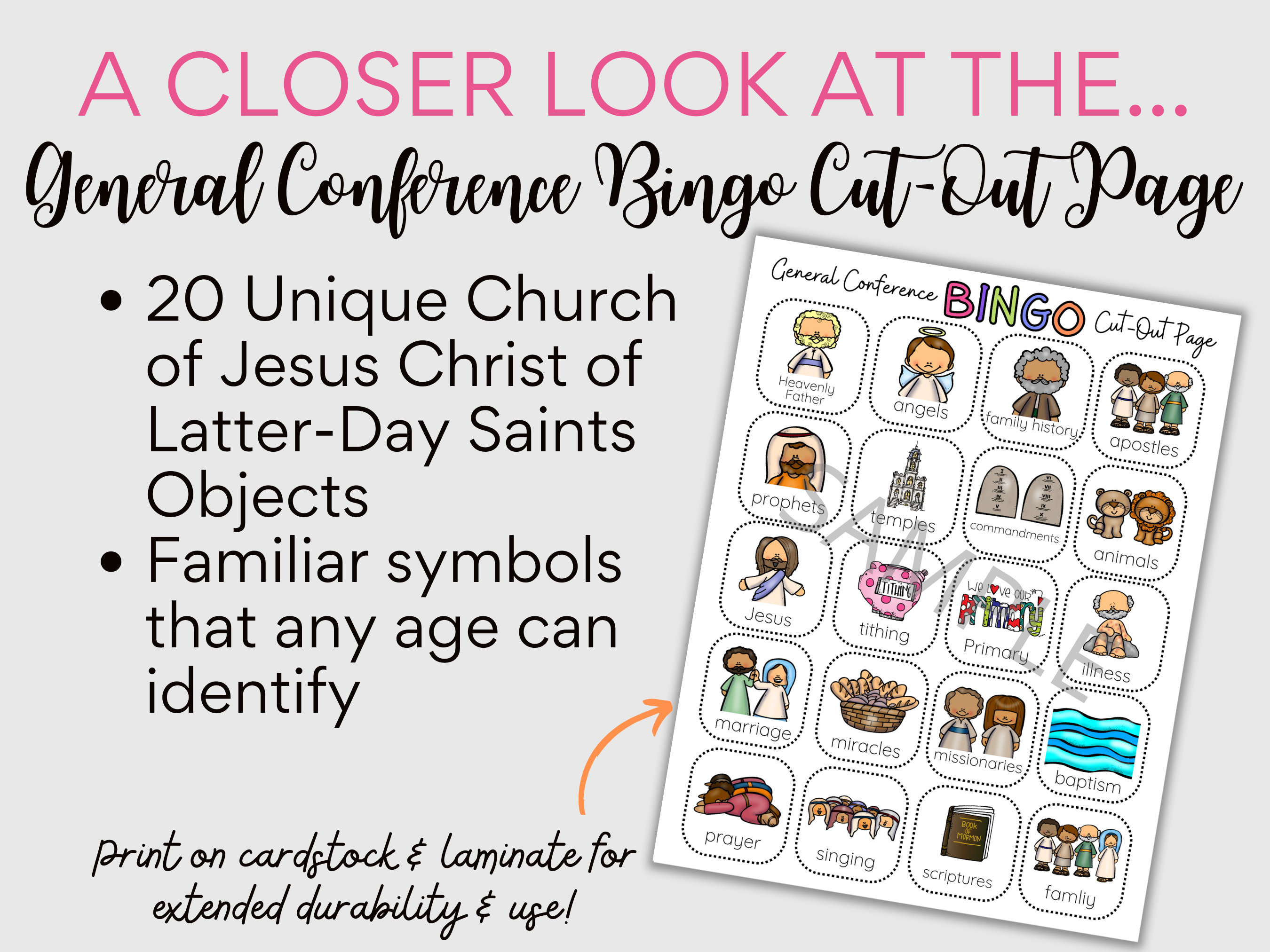 General Conference Activities for Kids | Oct 2025 Conference BINGO ...