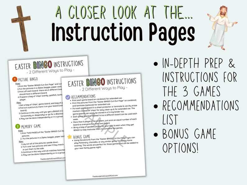 Easter Bingo | Printable Church Bingo | Bible Games for Kids ...