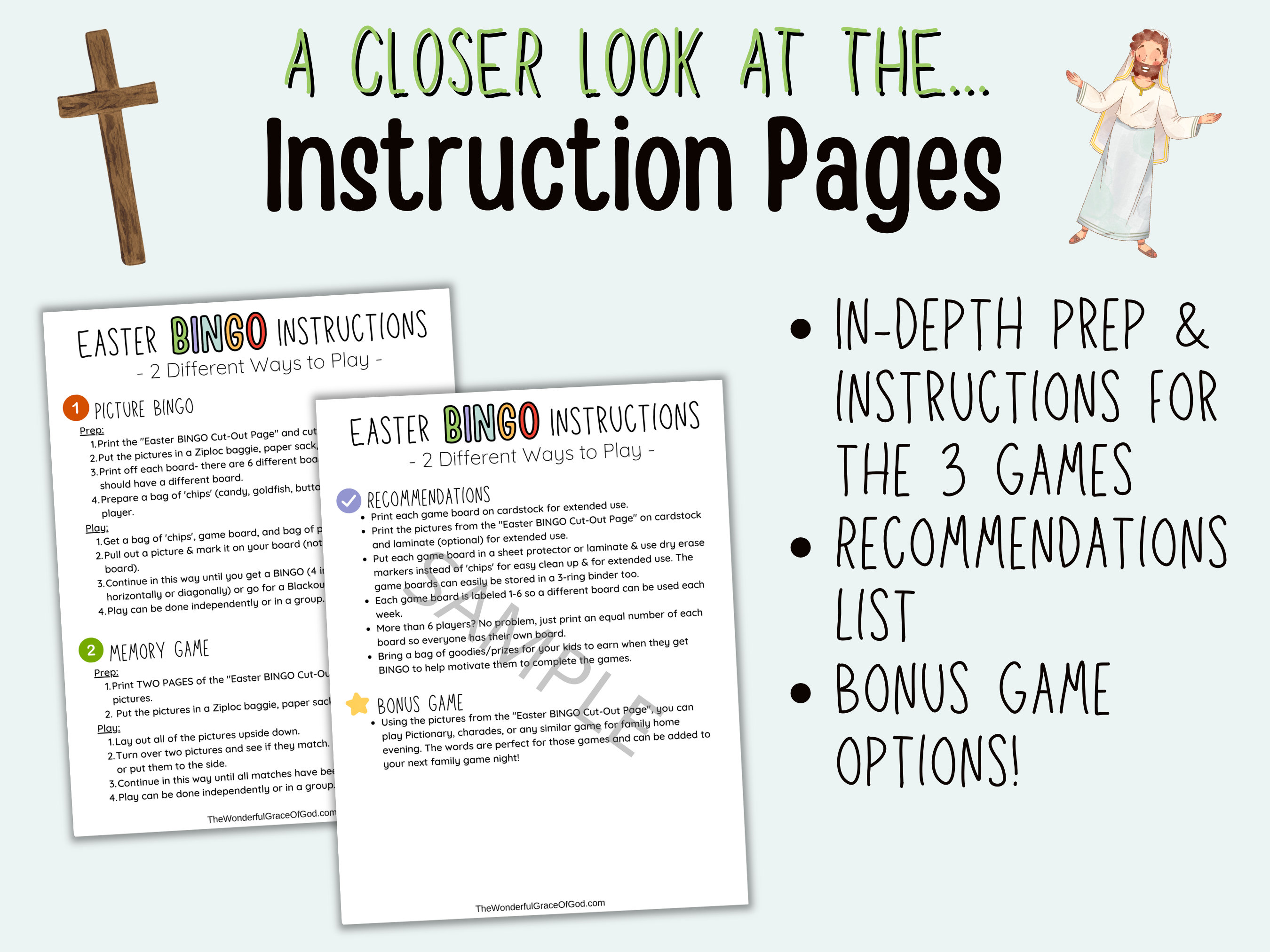 Easter Bingo | Printable Church Bingo | Bible Games for Kids ...