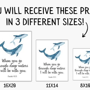 When You Go Through Deep Waters | Ocean Nursery Wall Decor | Printable ...