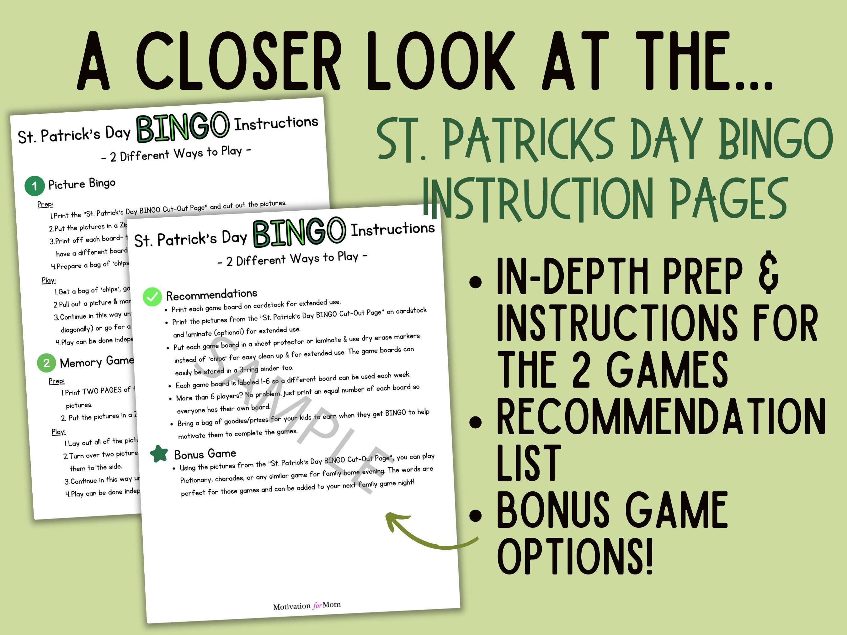 St. Patricks Day Printable Bingo Cards St. Patricks Day Activities for ...