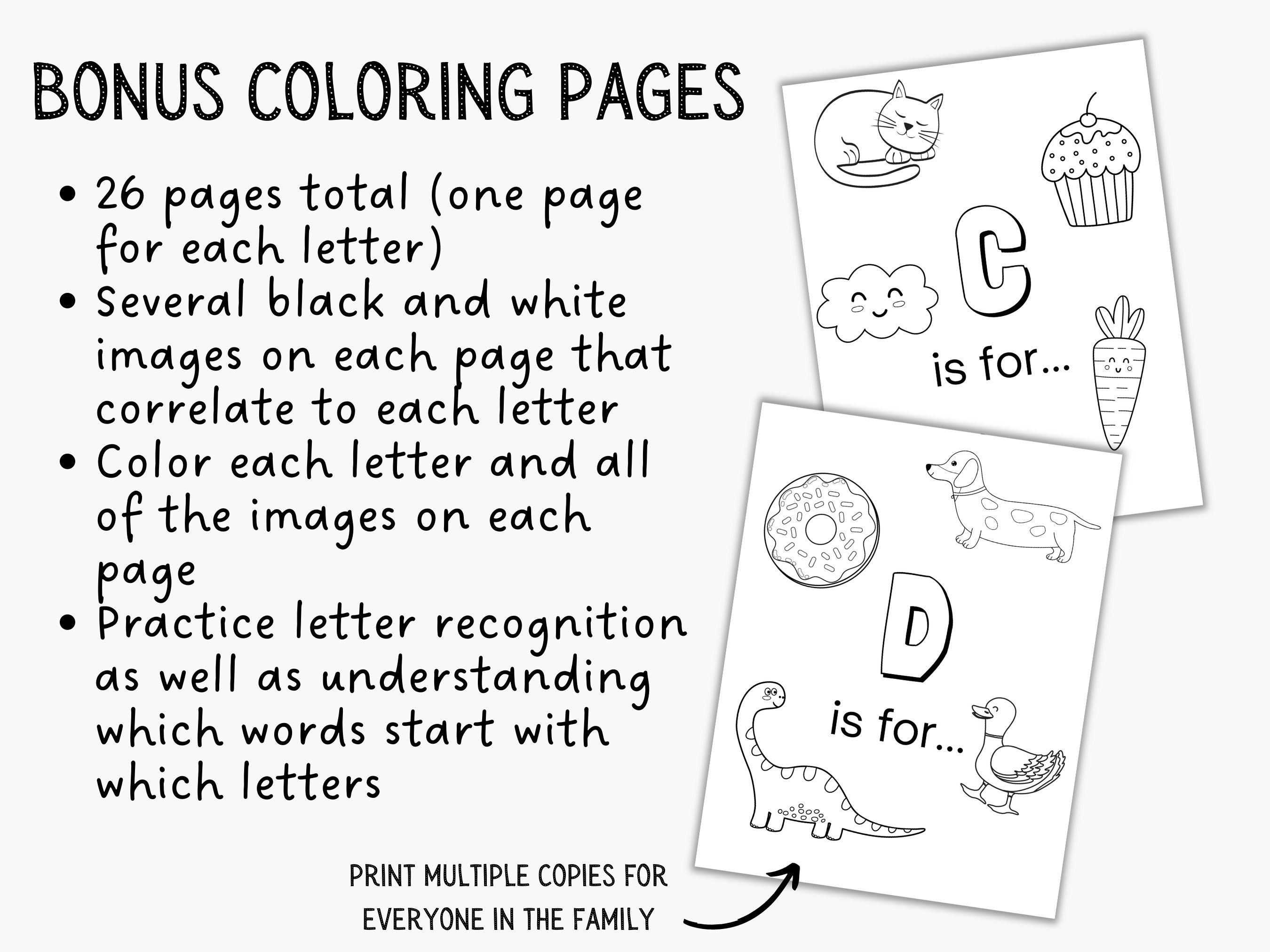 ABC Flashcards & Coloring Pages Alphabet Flashcards for Kids Number ...