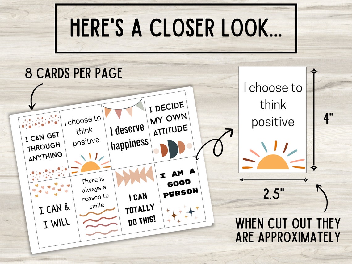 Kids Positive Affirmation Lunchbox Notes Printable Childrens ...