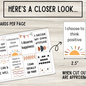 Positive Affirmations for Kids Notes Printable | Children's Mindfulness ...