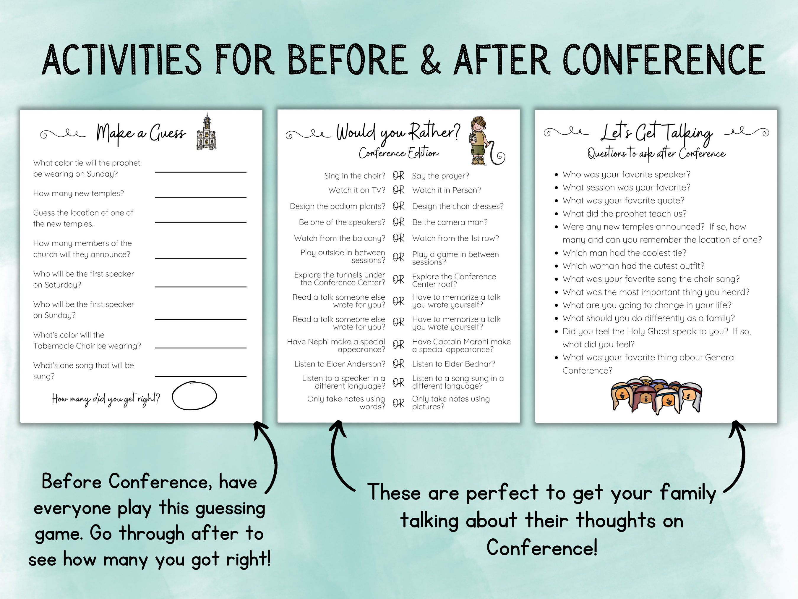 General Conference April 2026 Activities for Kids | LDS Conference ...