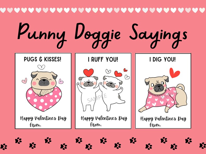 Cute Dog Valentines Day Cards | Printable Dog Valentines for Kids ...