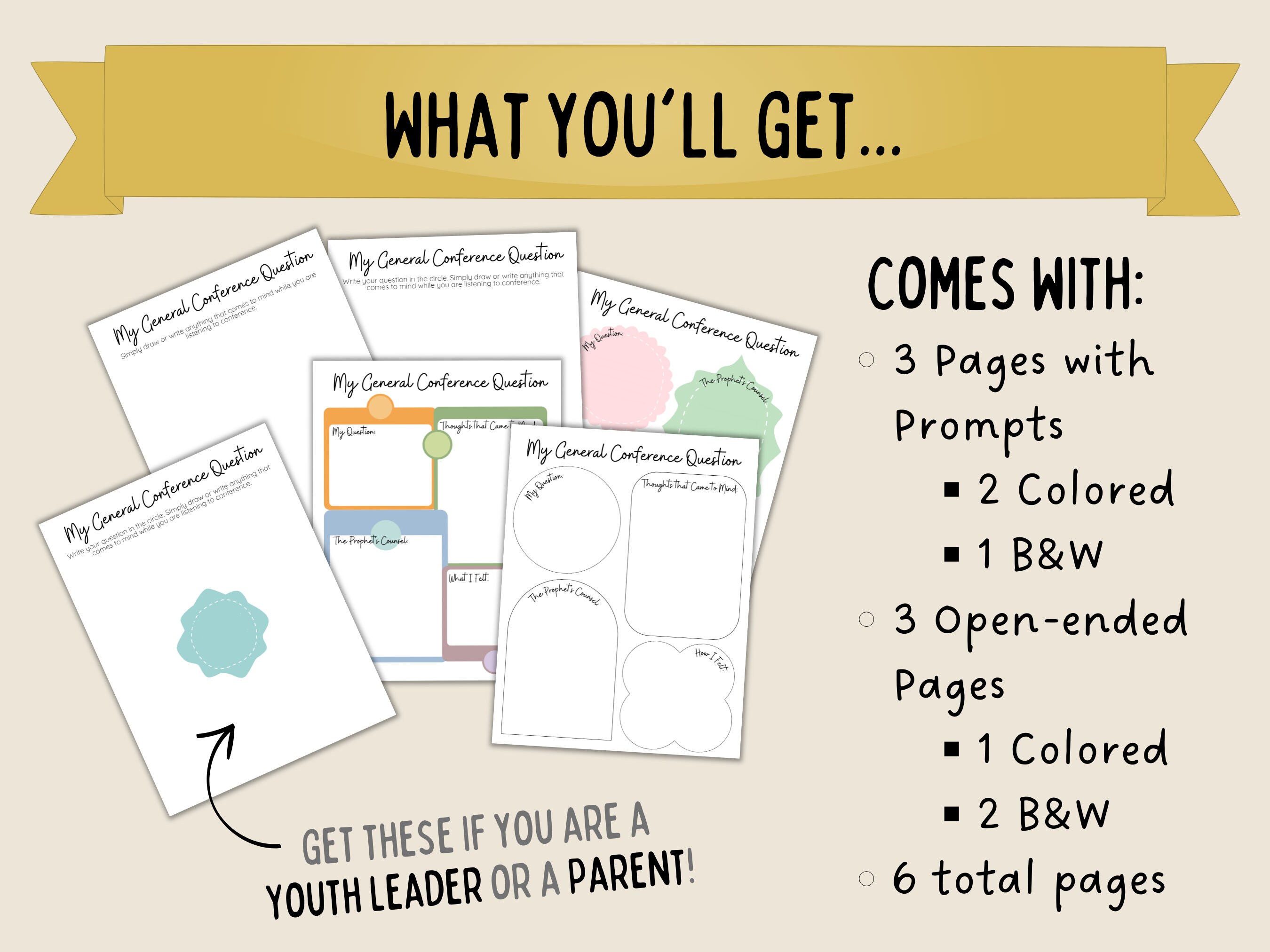 General Conference Youth and Adult Activity Pages | Oct 2025 | Note ...