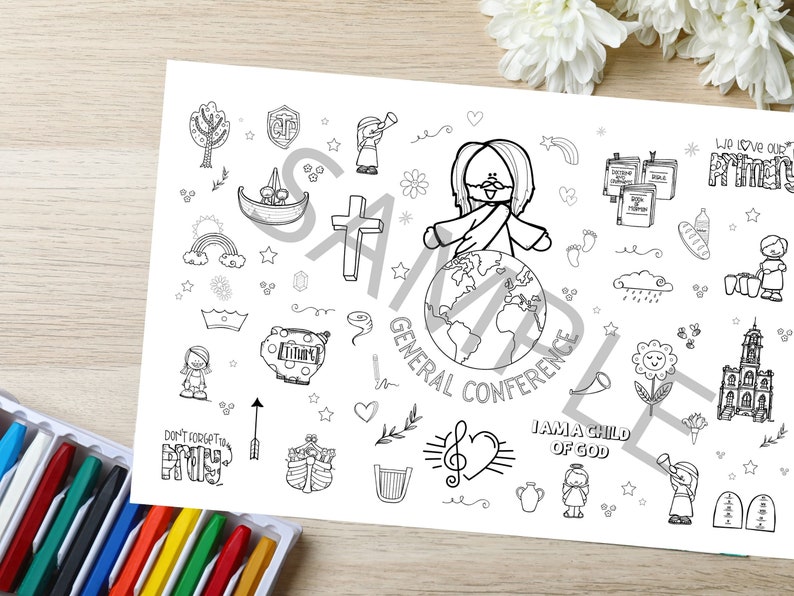 LDS General Conference Coloring Poster for Kids | April 2025 | LDS ...