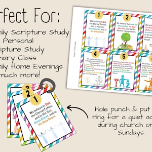 13 Articles of Faith Flashcards for Kids | Printable LDS Scripture ...