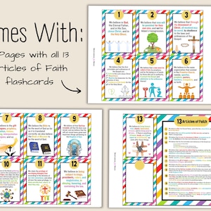 13 Articles of Faith Flashcards for Kids | Printable LDS Scripture ...