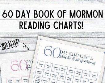 Book of Mormon 60 Day Reading Chart - Etsy
