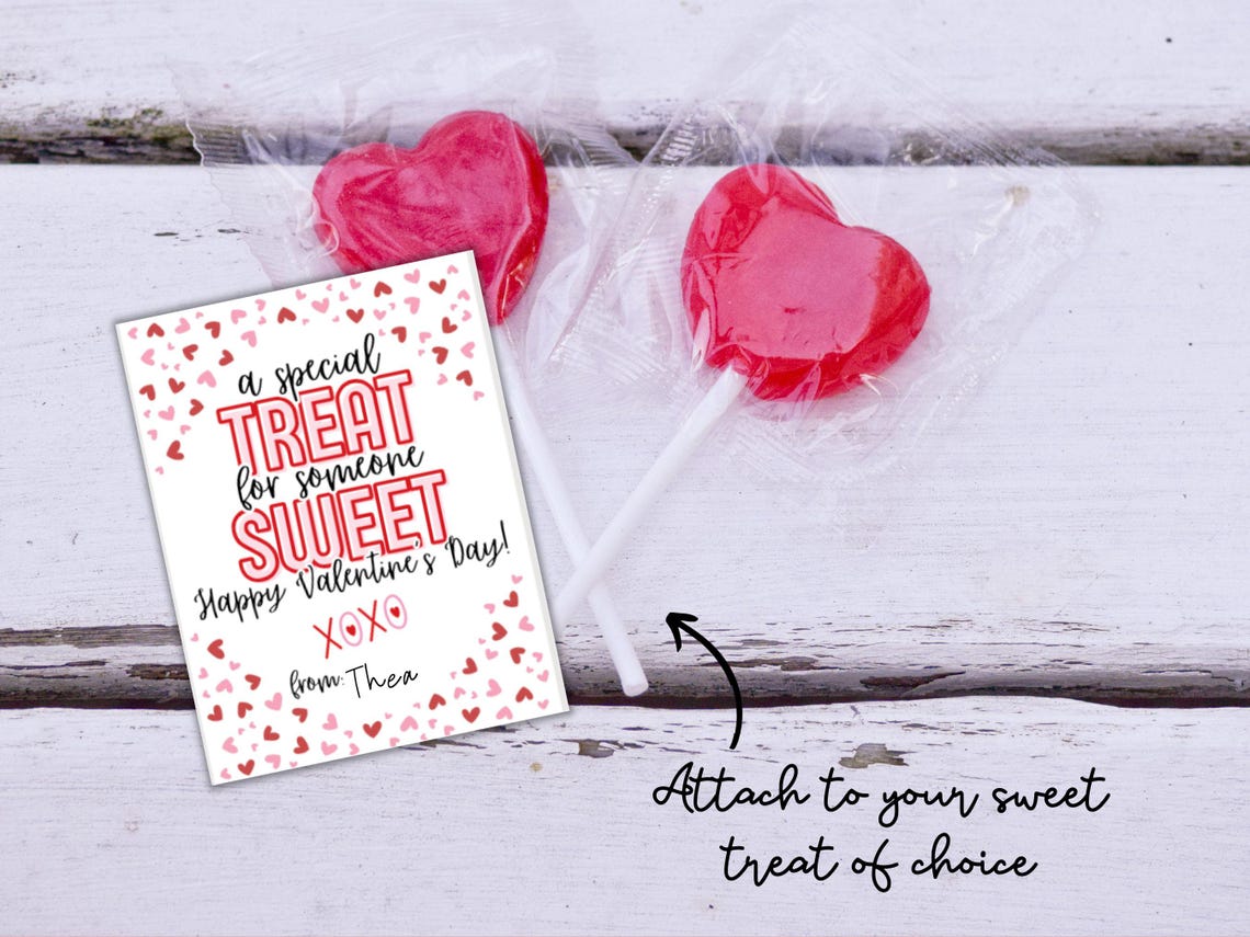 Printable Valentine's Day Cards | Valentine's Treat Tag for Class ...