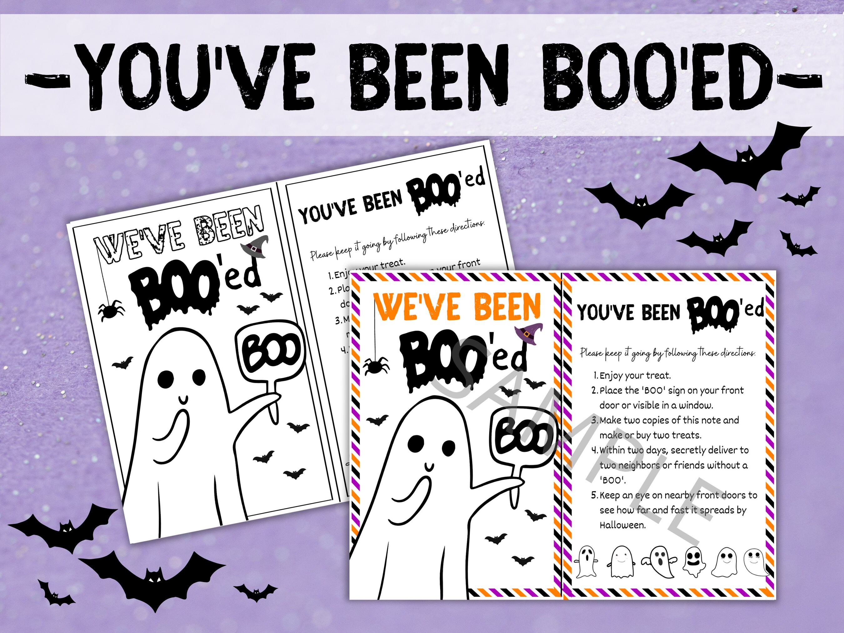 Youve Been Booed Printable Weve Been Bood Sign - Etsy