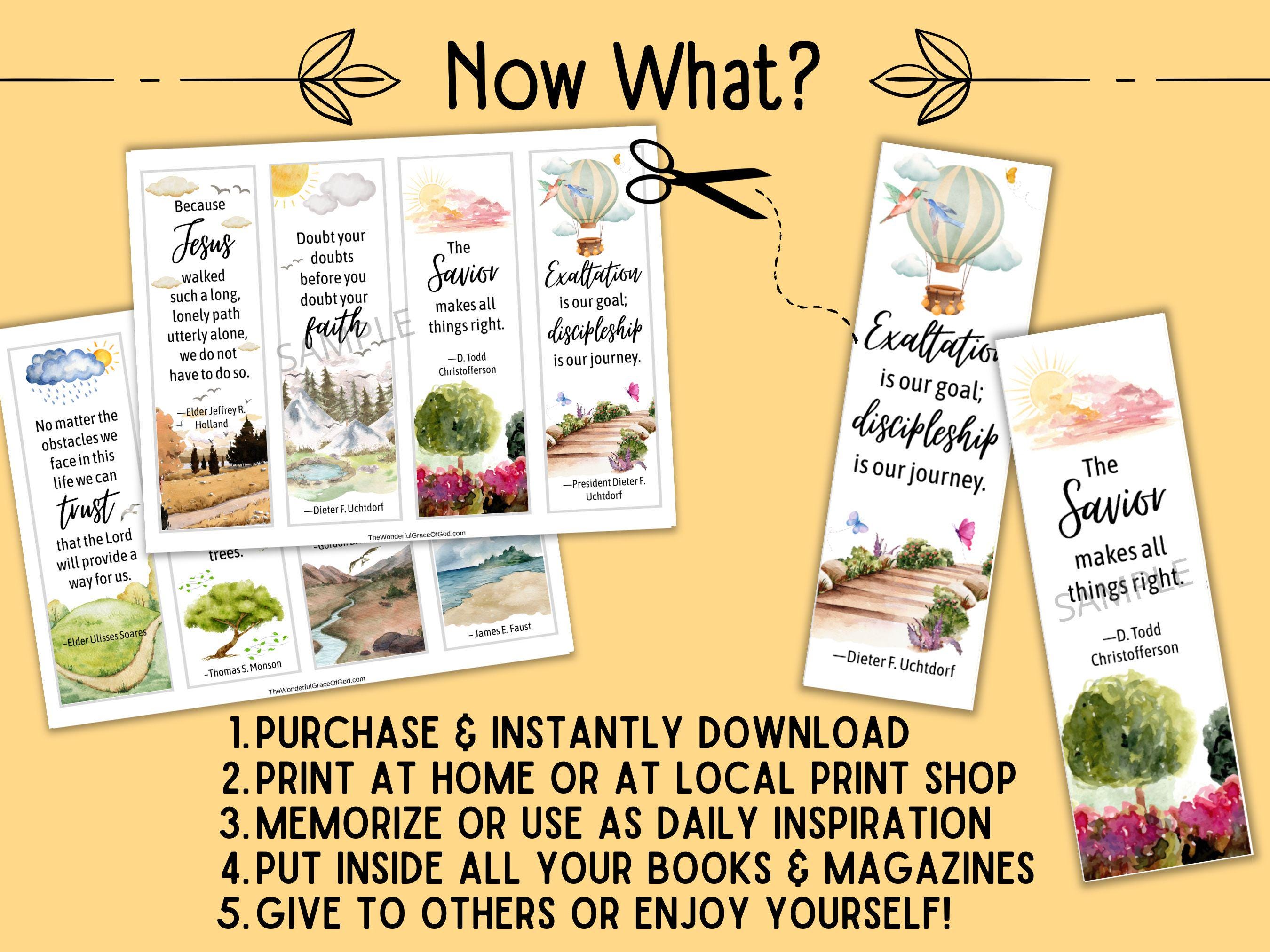 Printable LDS Bookmarks | LDS Quotes, Bible Verses, Book of Mormon ...