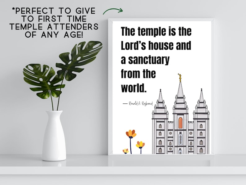 Printable LDS Temple Quote Cards | Set of 15 Inspirational Quotes About ...