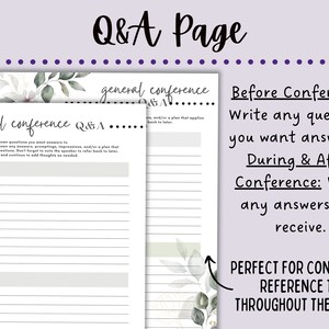 General Conference Adult Activity Pages | Notetaking Pages for Moms ...