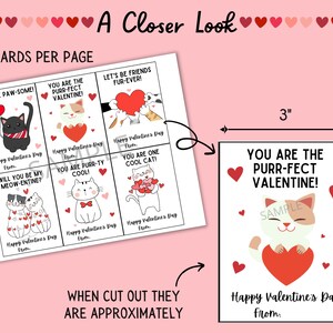 Cute Cat Valentines Day Cards | Printable Cat Valentines for Kids ...