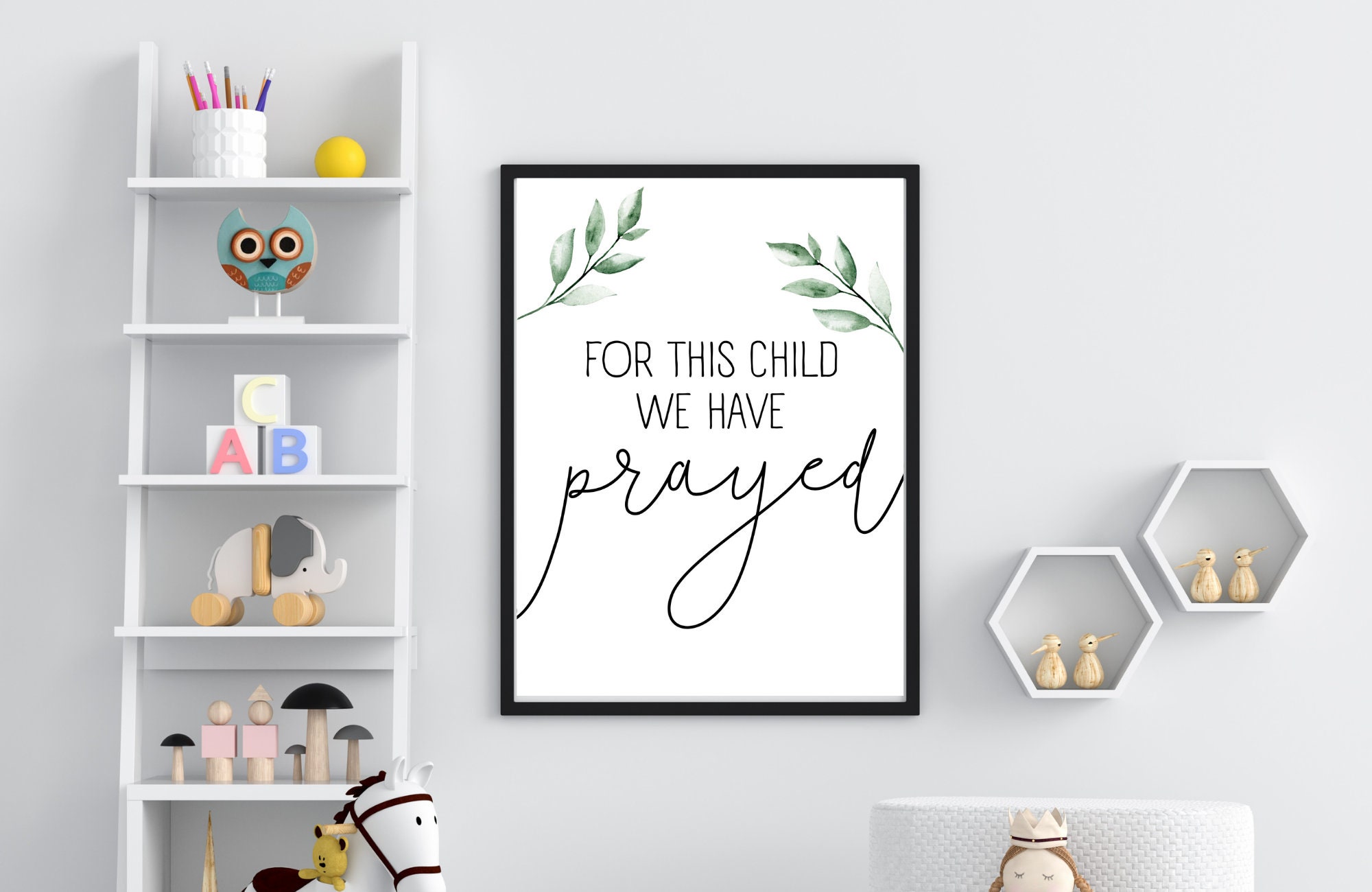 For This Child We Have Prayed Nursery Art Printable Watercolor Nursery ...