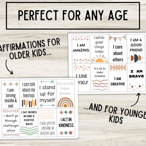 Kids Positive Affirmation Lunchbox Notes Printable | Childrens ...