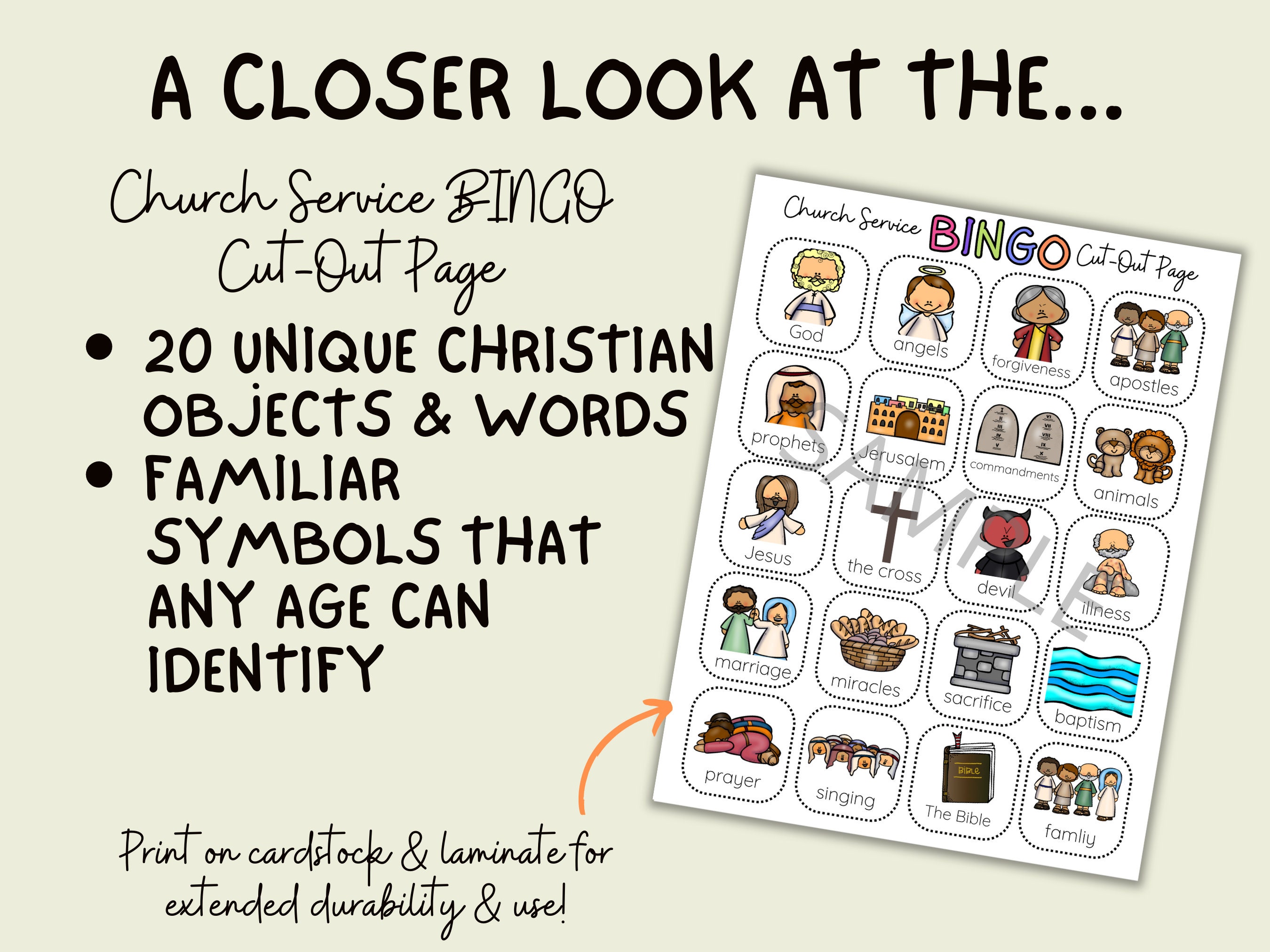 Bible Bingo | Printable Church Bingo | Bible Games for Kids | Printable ...