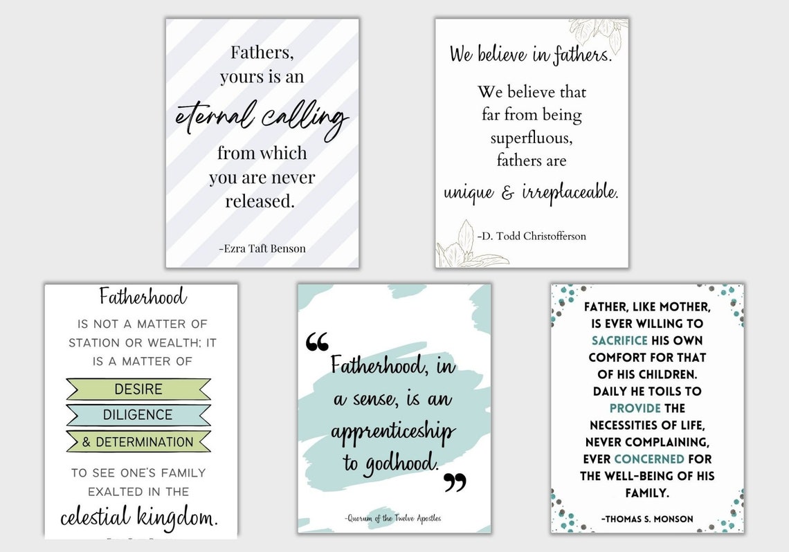 LDS Father's Day Quotes Printable | Father's Day Gifts | Father's Day ...