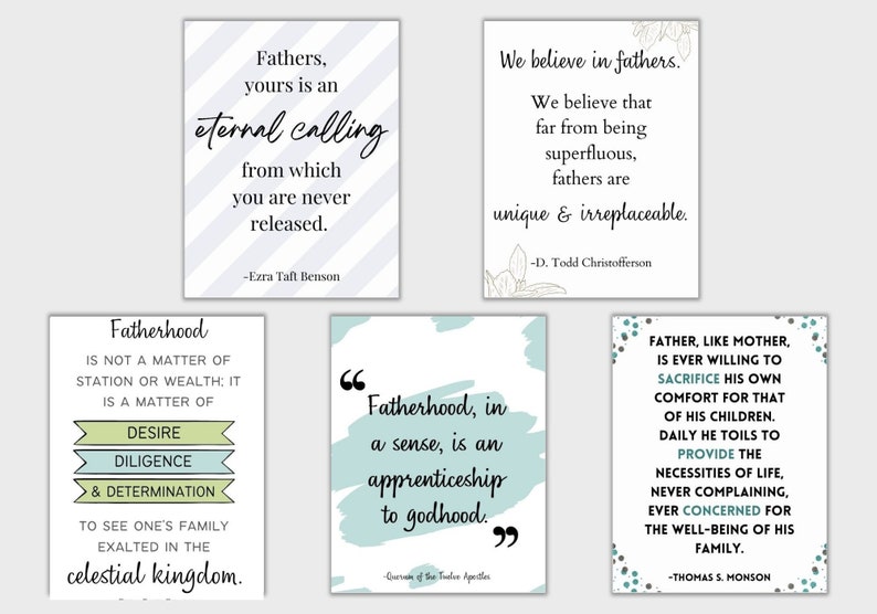 LDS Father's Day Quotes Printable | Father's Day Gifts | Father's Day ...