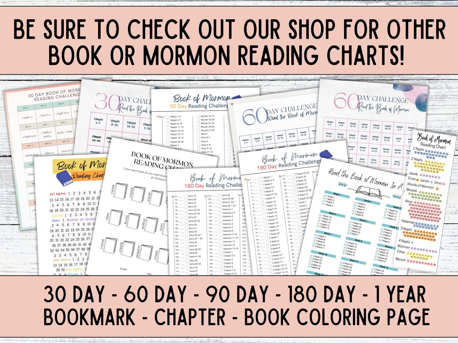 90 Day Book of Mormon Reading Chart | Printable Reading Chart | LDS ...
