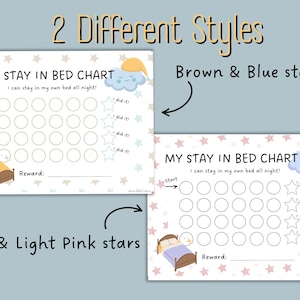 Printable Stay in Bed Chart for Kids | Toddler Bedtime Chart ...
