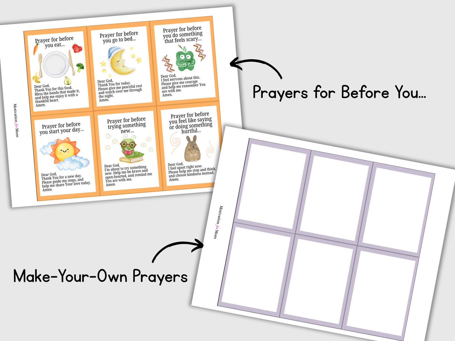 Printable Prayer Cards for Kids | 30 Emotions-based Christian Prayers ...